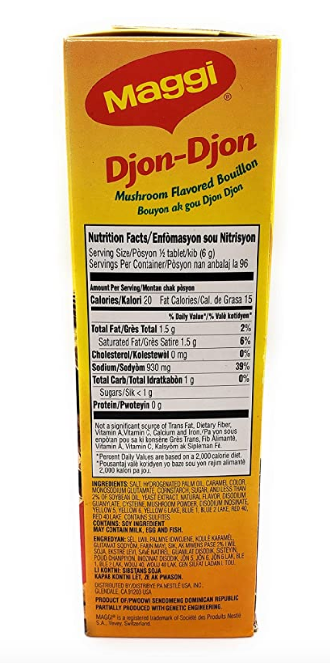 MAGGI Djon Djon bouillon cubes - mushoom flavored 1 box (48 cubes ...